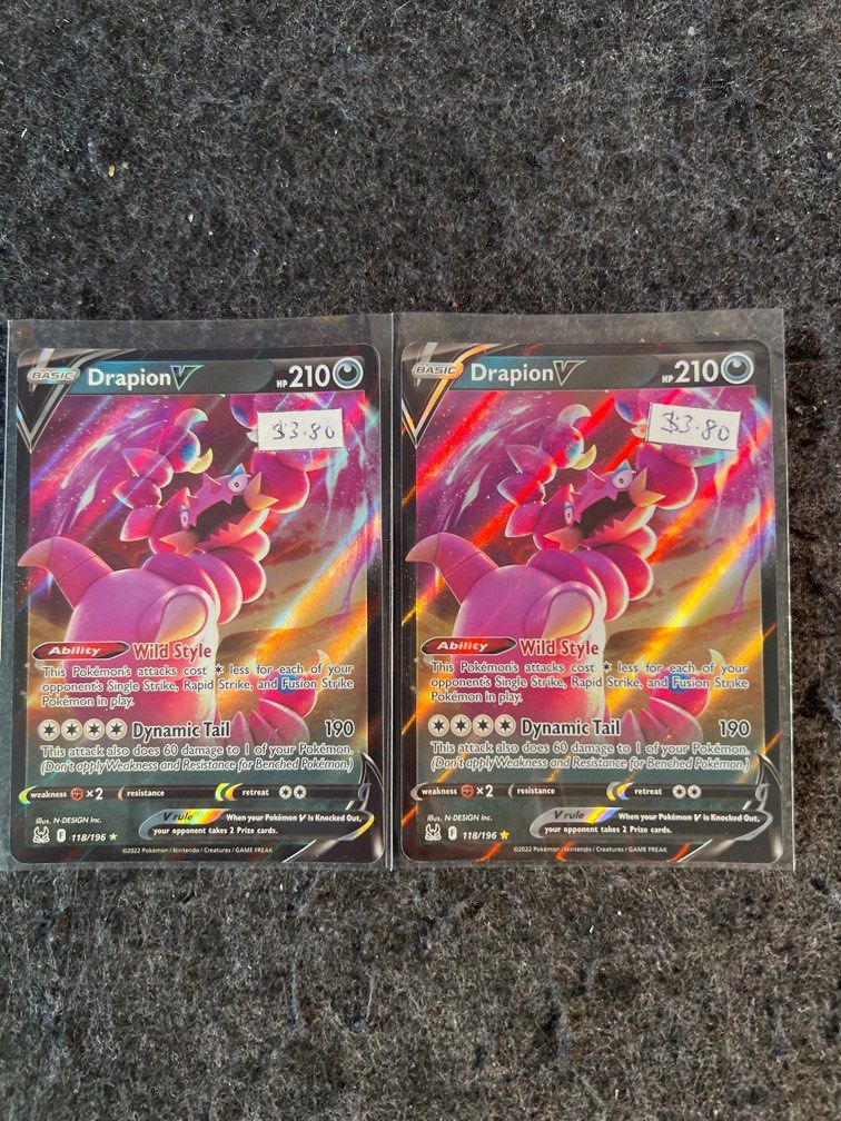 Pokemon Drapion V 118/196, Hobbies & Toys, Toys & Games on Carousell