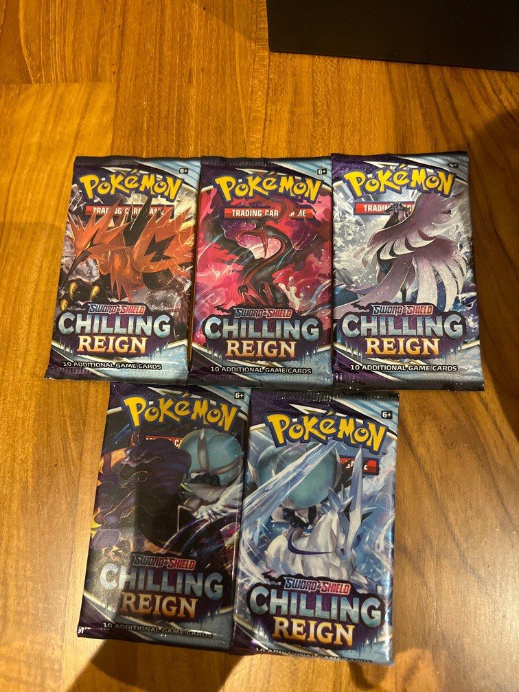 Pokemon sword and shield Chilling reign pack art work, Hobbies & Toys ...