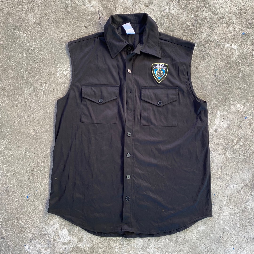 Police Department Vest, Men's Fashion, Tops & Sets, Vests on Carousell