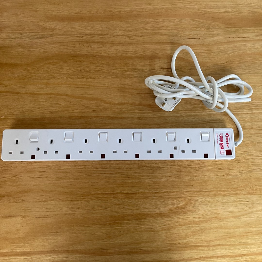 PowerPac 6 Port Power Strip, TV & Home Appliances, Electrical, Adaptors ...