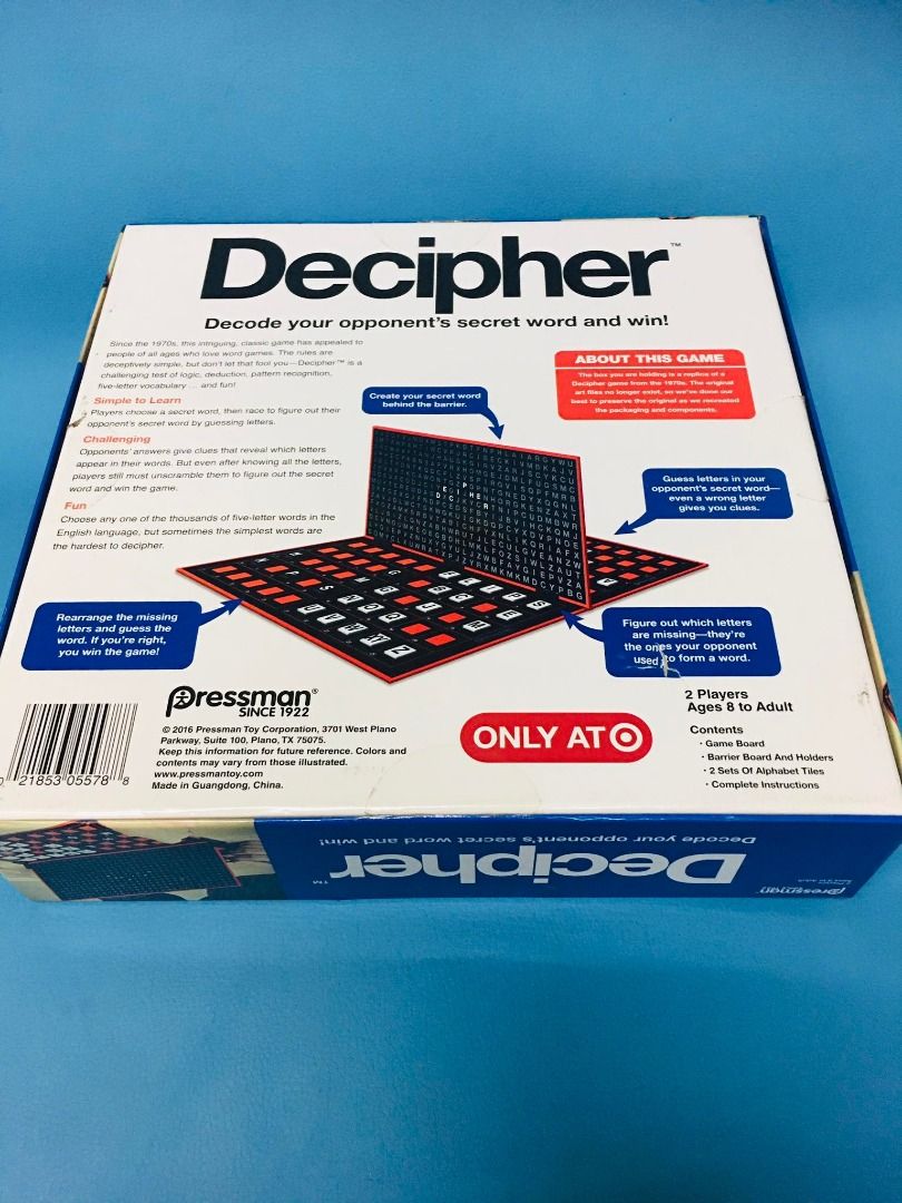 Pressman Decipher, Hobbies & Toys, Toys & Games on Carousell