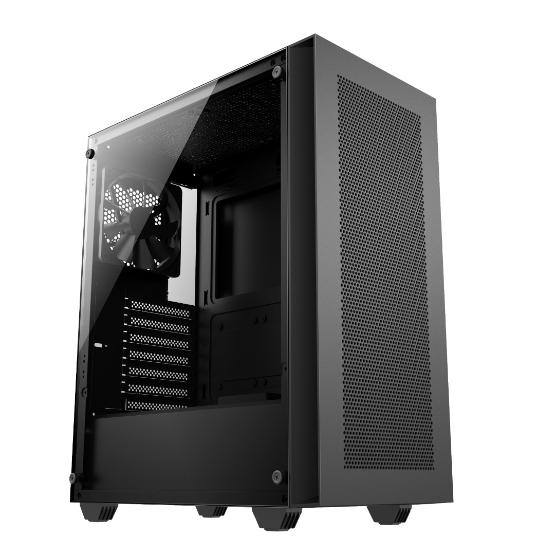 [READY STOCK] Comstars ATX Case, side TG with 4*12cm Black Fan (2605A ...