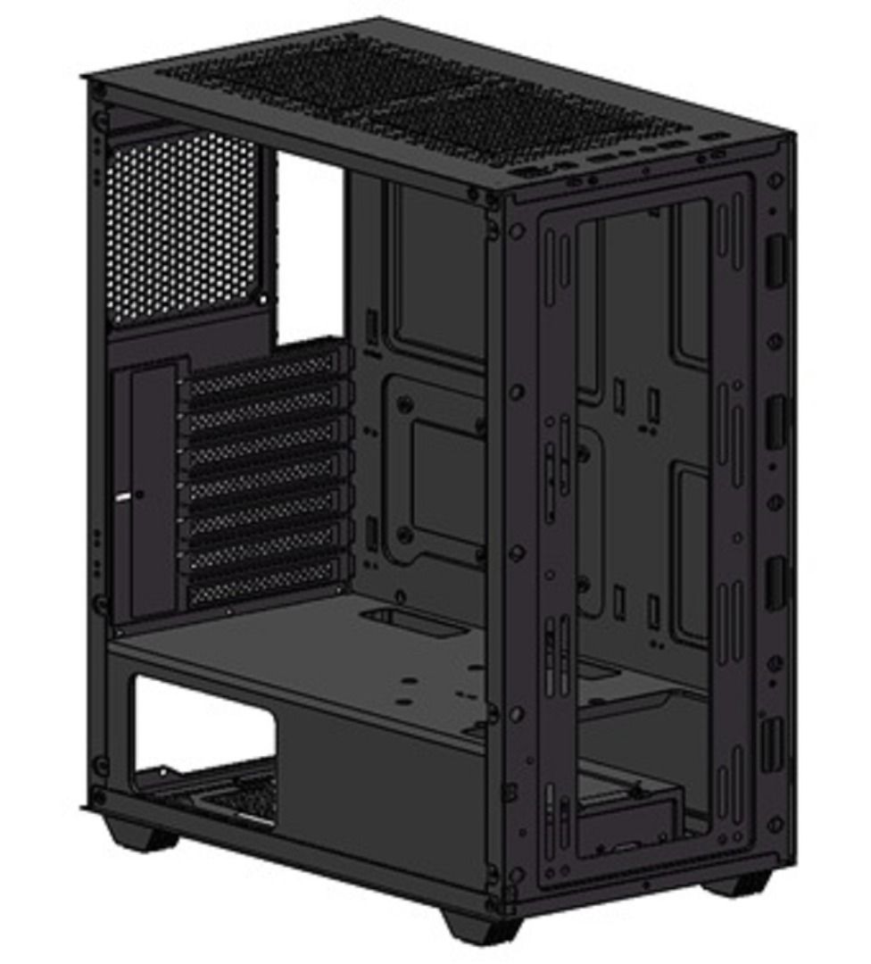 [READY STOCK] Comstars ATX Case, side TG with 4*12cm Black Fan (2605A ...