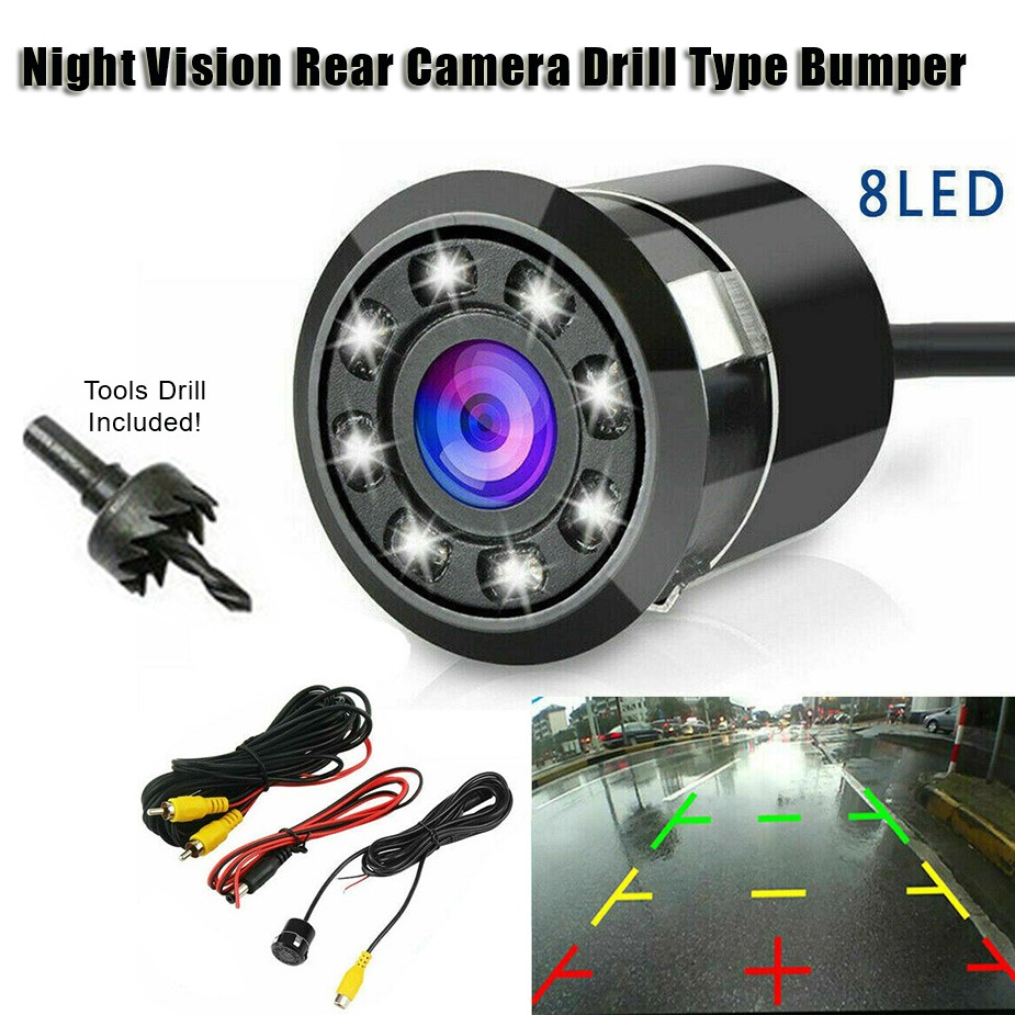 Rear Camera Drill Type with Night Vision 8Led 18mm Drill Hole Car ...