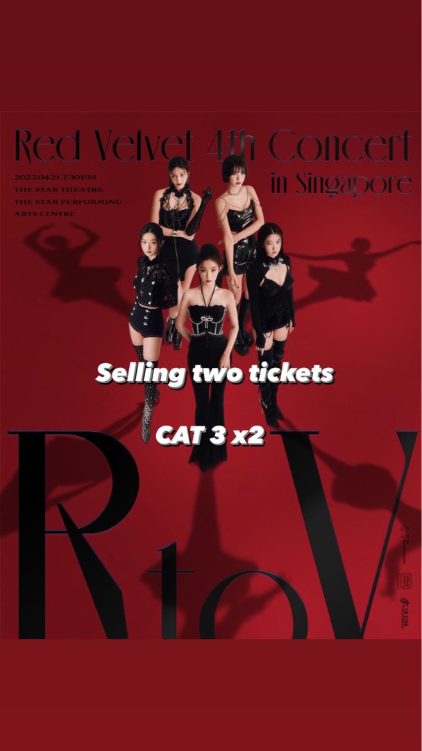 Red Velvet concert 2023 (CAT 3 x2), Tickets & Vouchers, Event Tickets ...