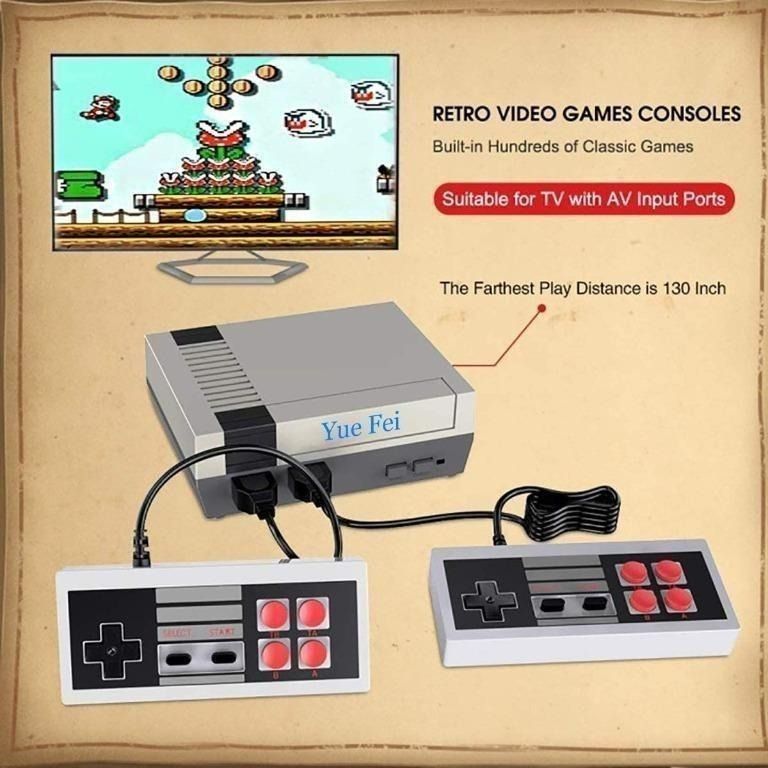 Retro Game Console, AV Output Console Built-in Hundreds of Classic ...