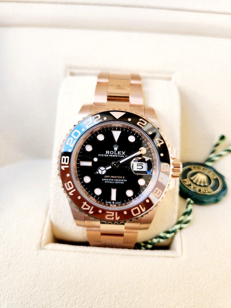 Rolex GMT Master II Rootbeer Full Rose Gold Brand New Feb 2023 on Carousell