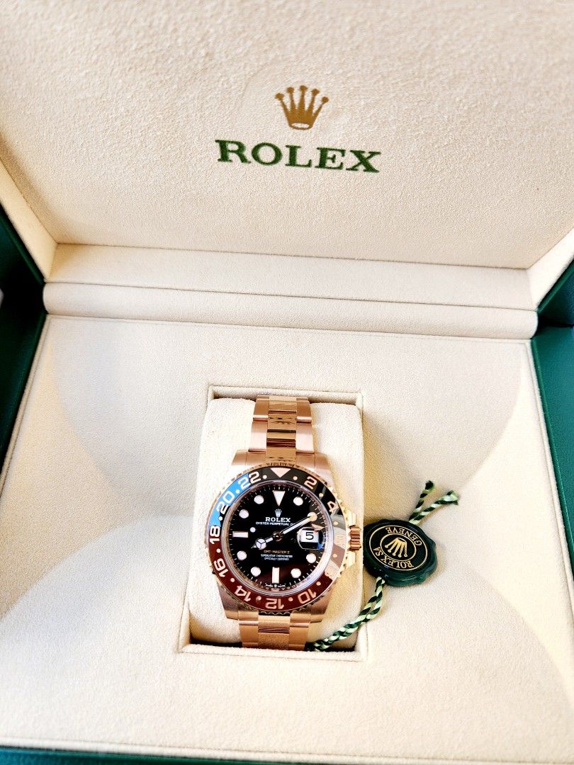 Rolex GMT Master II Rootbeer Full Rose Gold Brand New Feb 2023 on Carousell