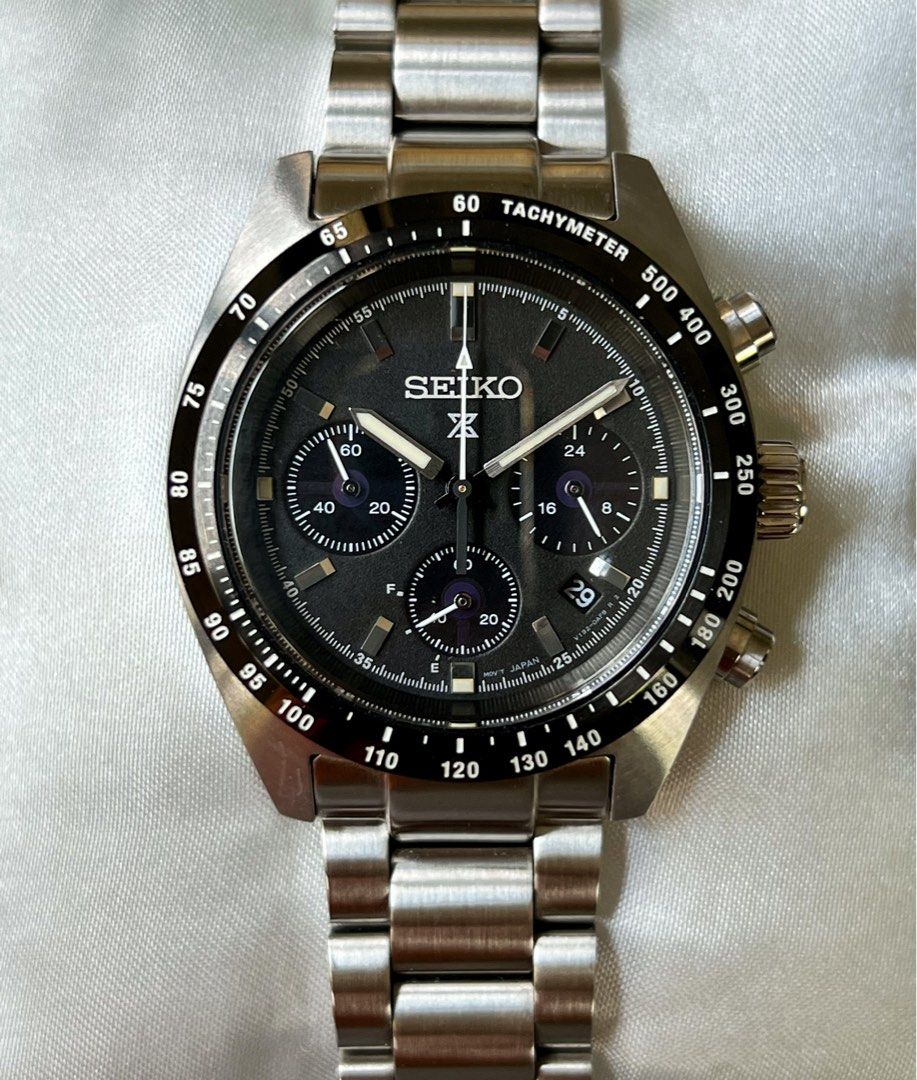 Seiko Speedtimer Solar Chronograph SSC819 Black Dial on Carousell