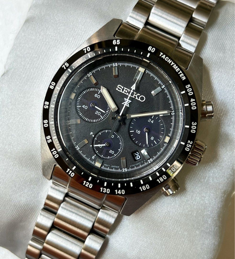 Seiko Speedtimer Solar Chronograph SSC819 Black Dial on Carousell