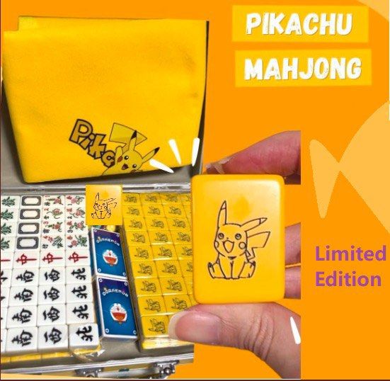 SG Version Pikachu Mahjong Set Instock Authorized Seller Doraemon ...