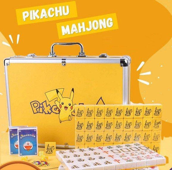 SG Version Pikachu Mahjong Set Instock Authorized Seller Doraemon ...