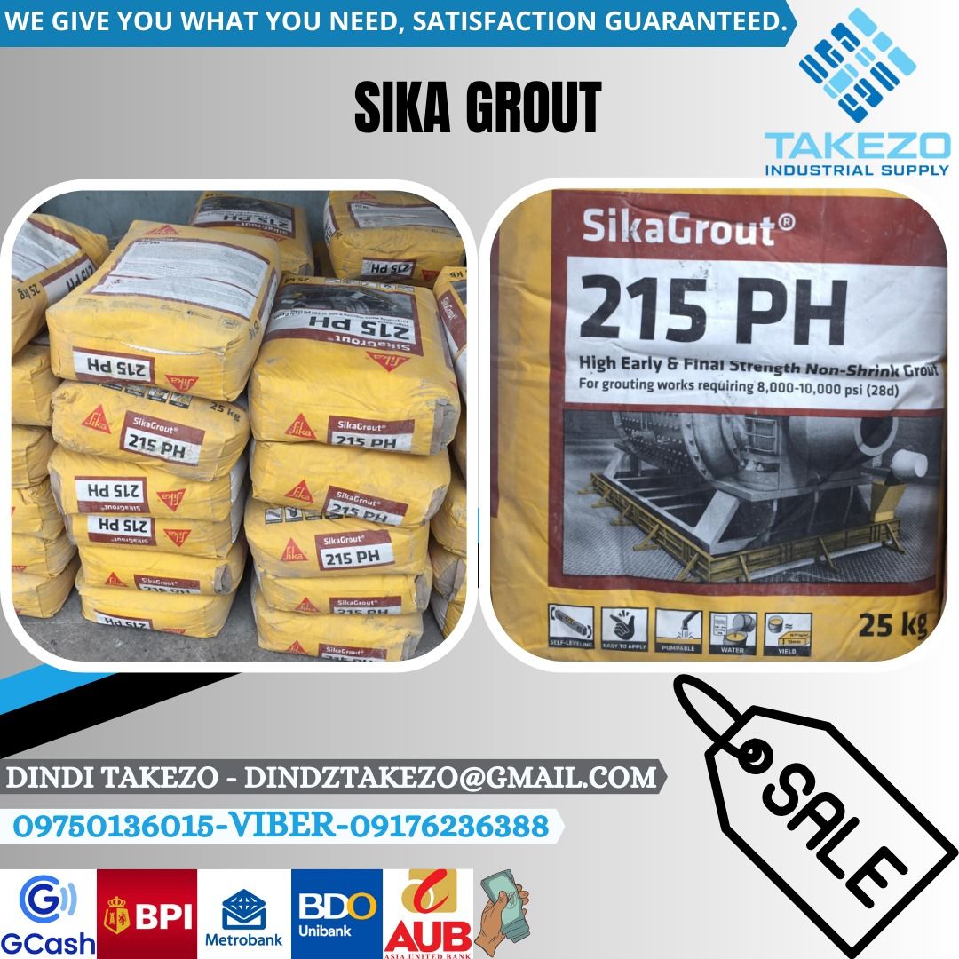 Sika Grout, Commercial & Industrial, Industrial Equipment on Carousell