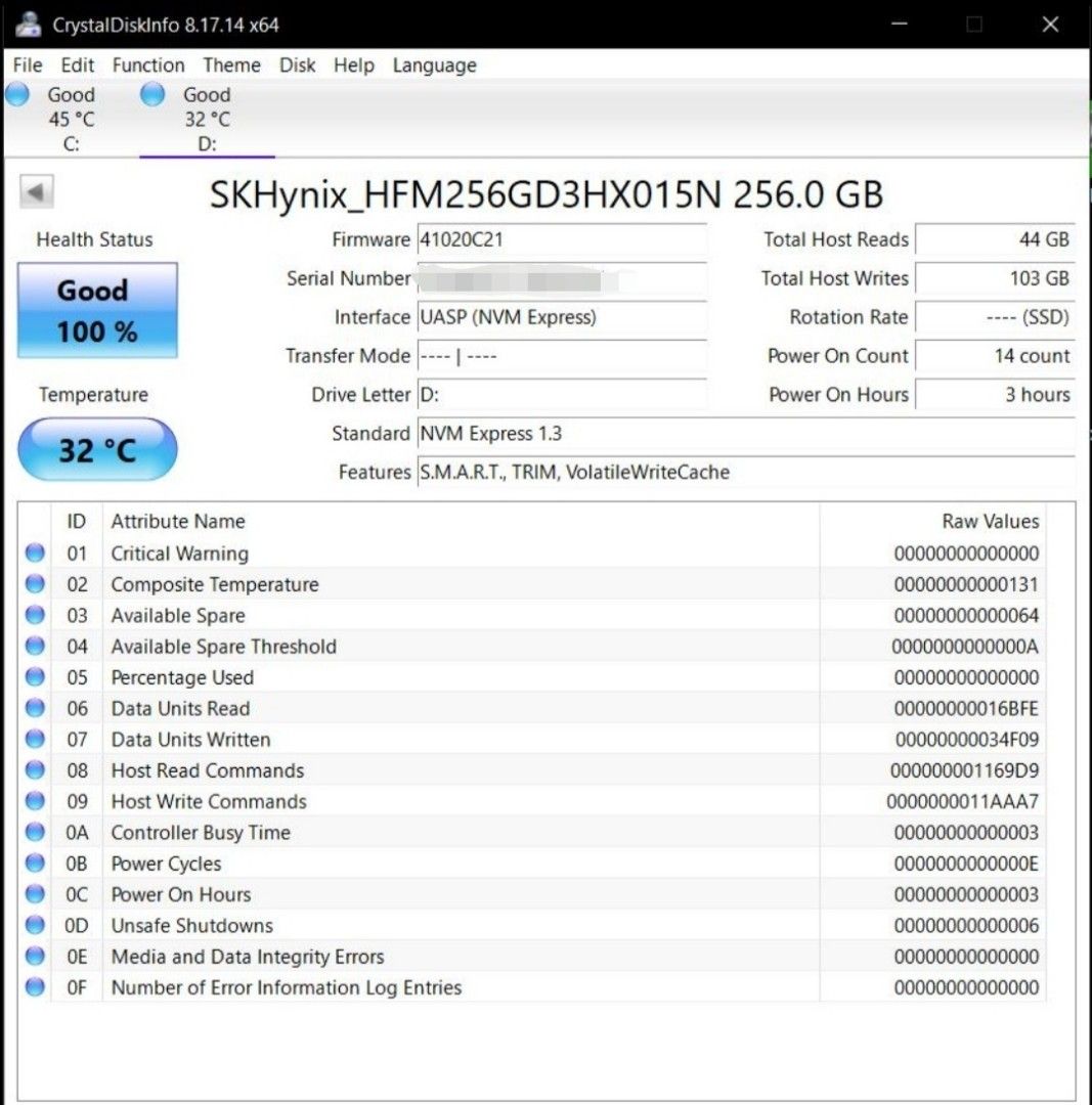 SK Hynix 256Gb PCIe NVMe SSD, Computers & Tech, Parts & Accessories, Hard Disks & Thumbdrives on ...