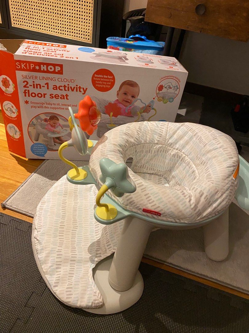 Skip Hop 2 in 1 activity floor seat - silver lining cloud + matching ...