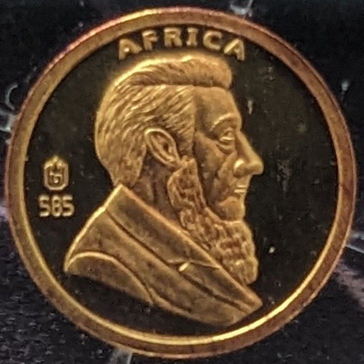 Small Gold Coin, Bullion Coin - 40th Anniversary of Krugerrand, With ...