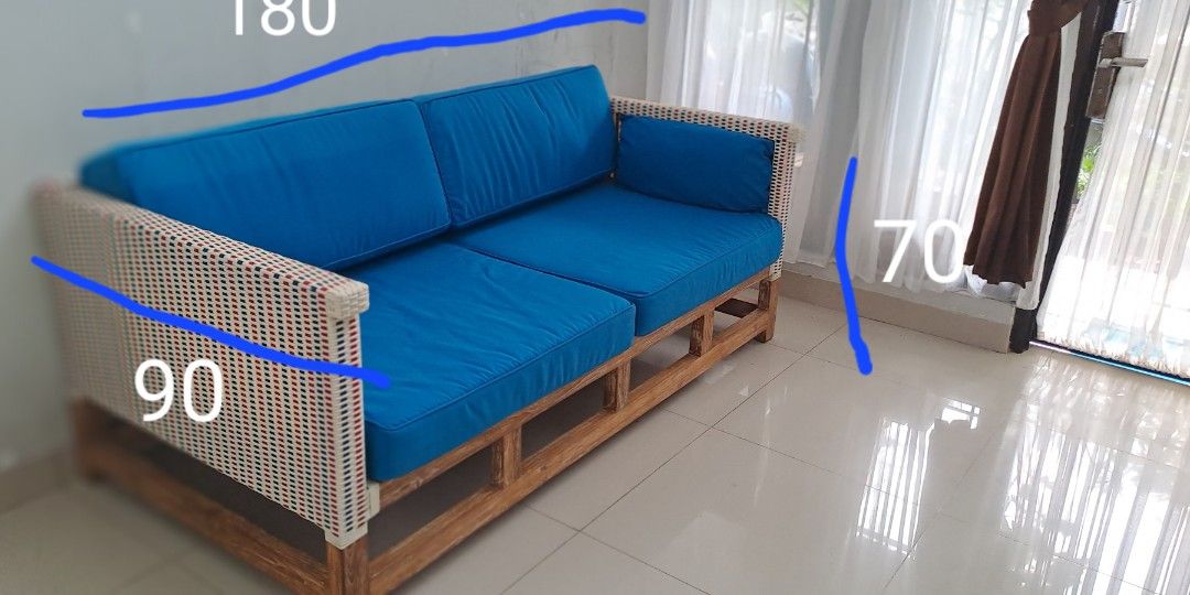 Sofa anyaman kayu jepara, Perabotan Rumah di Carousell