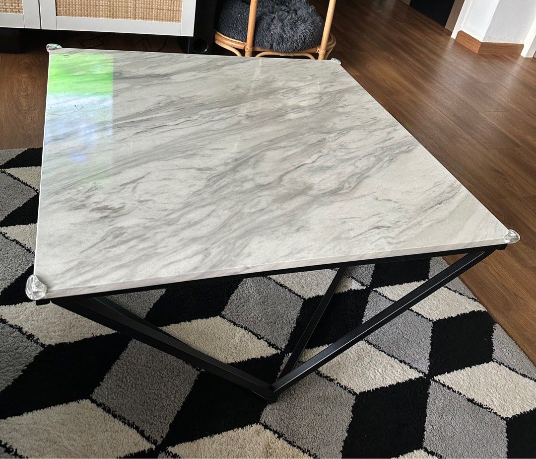 Square minimalist coffee table, Furniture & Home Living, Furniture ...