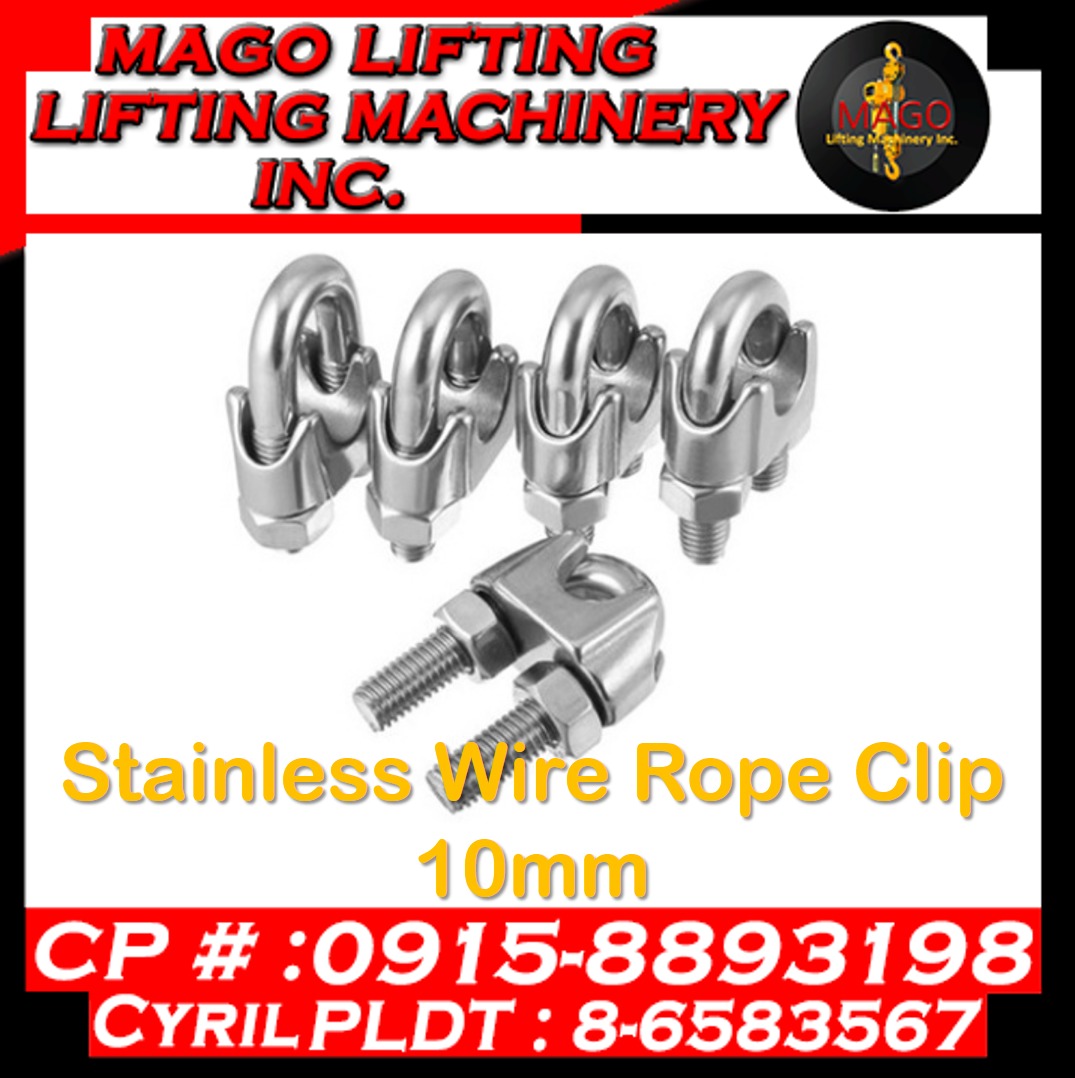 Stainless Wire Rope Clip 10mm on Carousell