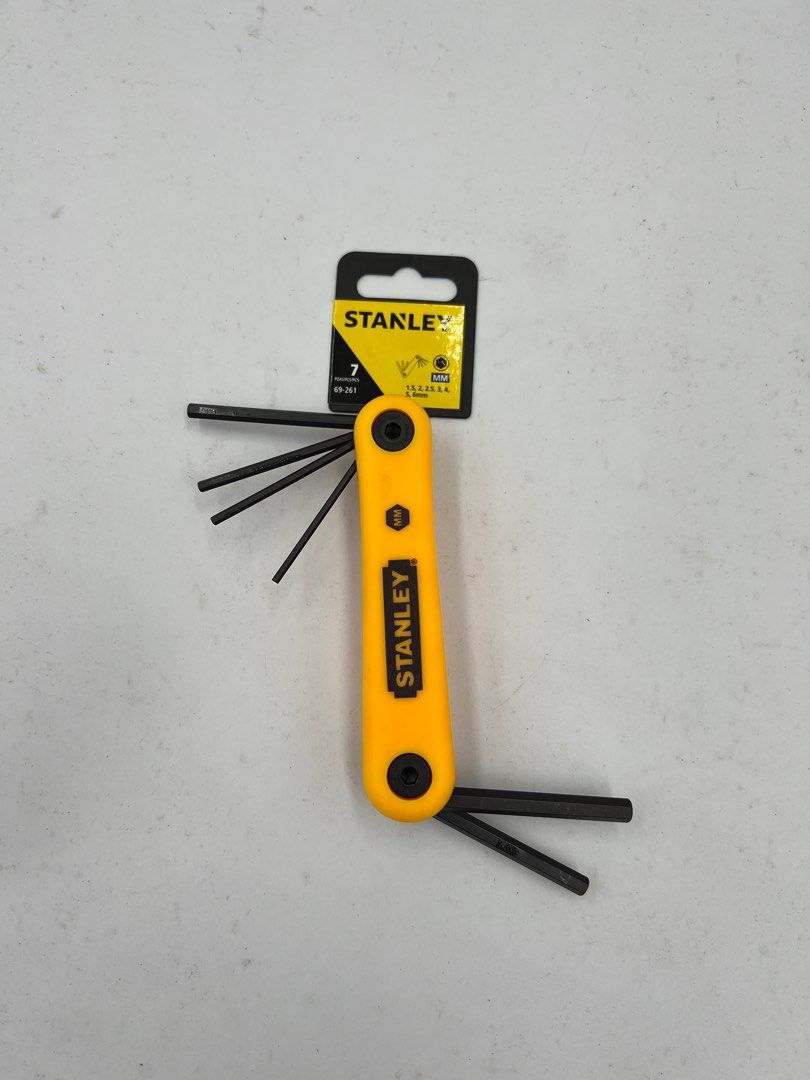 STANLEY HEX KEY 7PC FOLDING SET 1.5-6.0MM [69-261], Furniture & Home ...