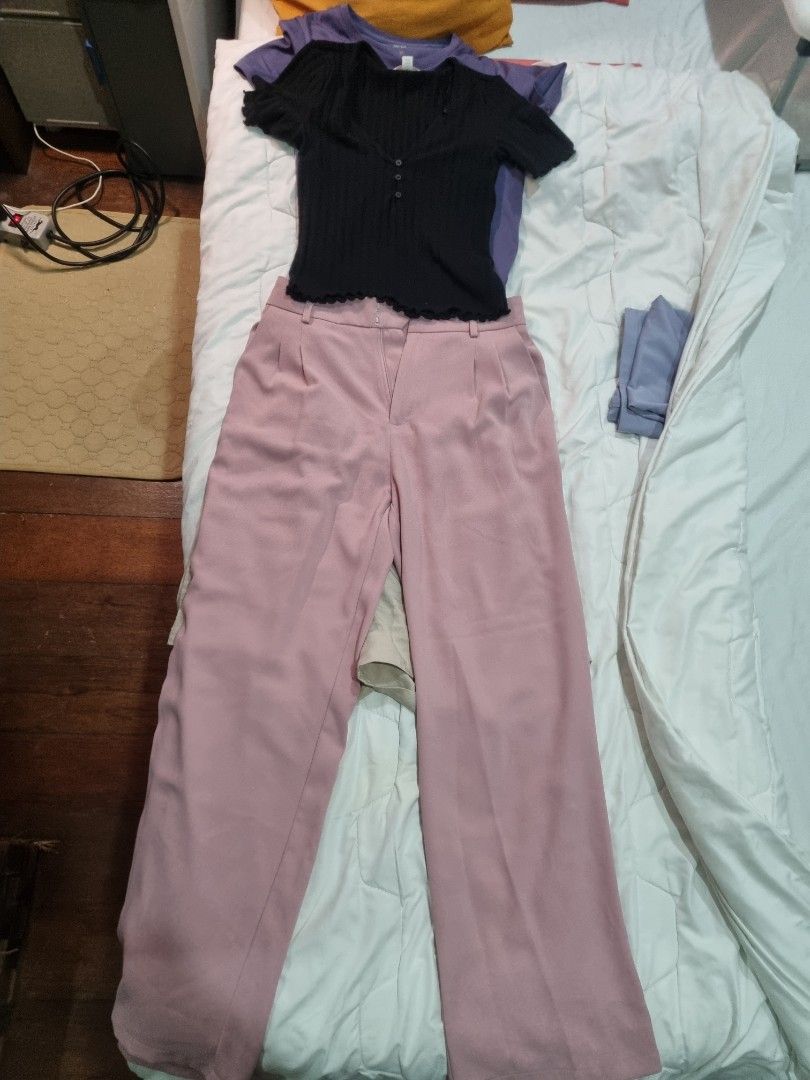 Super cute pastel pink slacks F21, Women's Fashion, Bottoms, Other ...