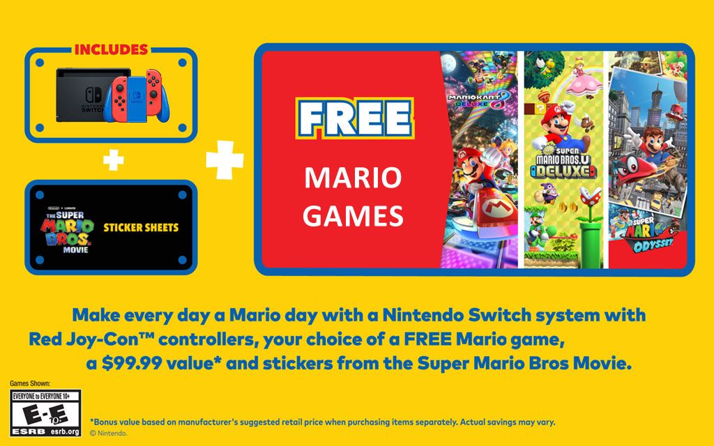 Super Mario Bros. Movie Bundle Switch Console (Limited Edition), Video ...