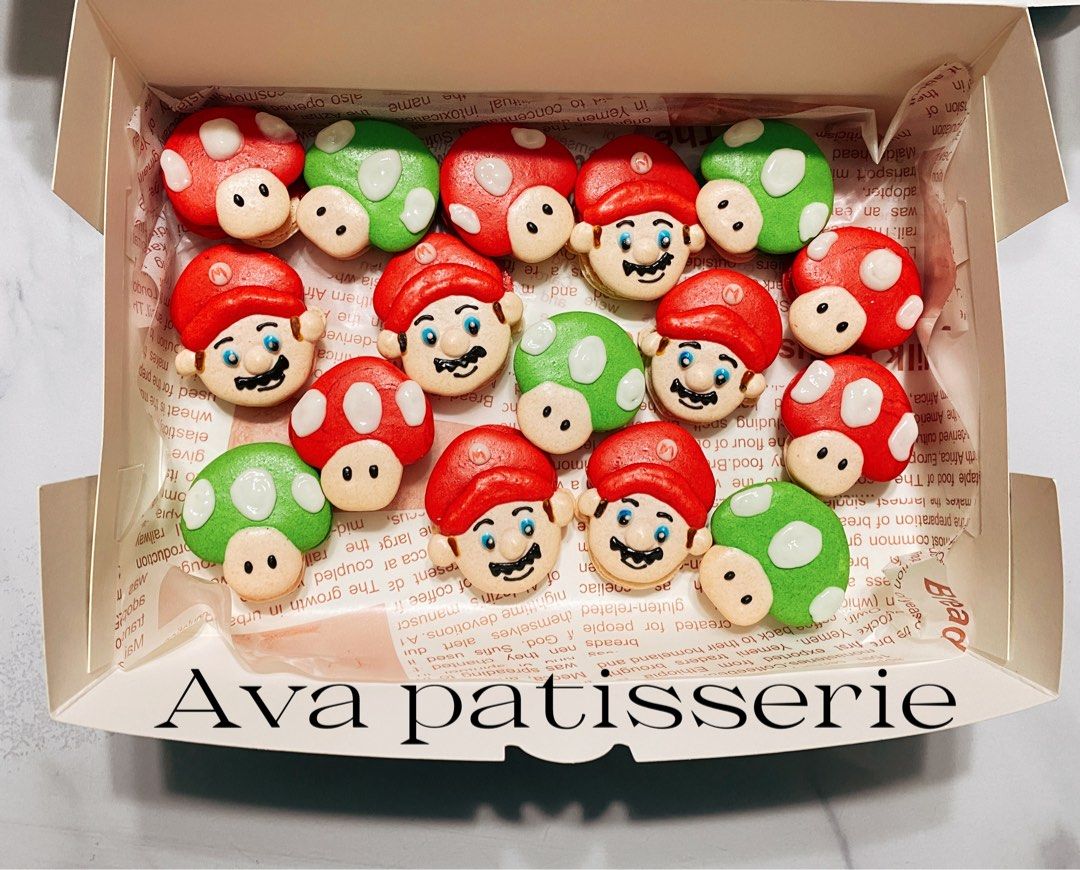 Super Mario theme macarons, Food & Drinks, Homemade Bakes on Carousell