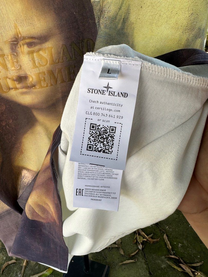 Supreme Stone Island Monalisa Tee Season SS22, Men's Fashion, Tops ...