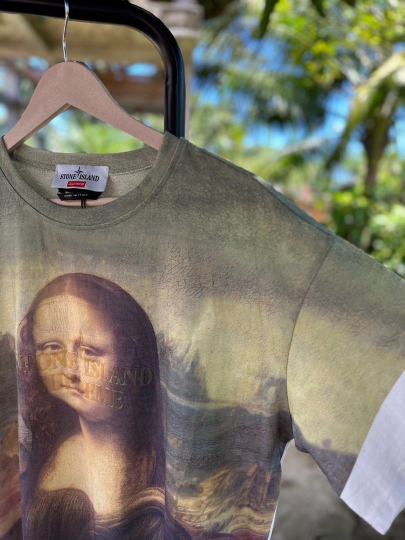 Supreme Stone Island Monalisa Tee Season SS22, Men's Fashion, Tops ...