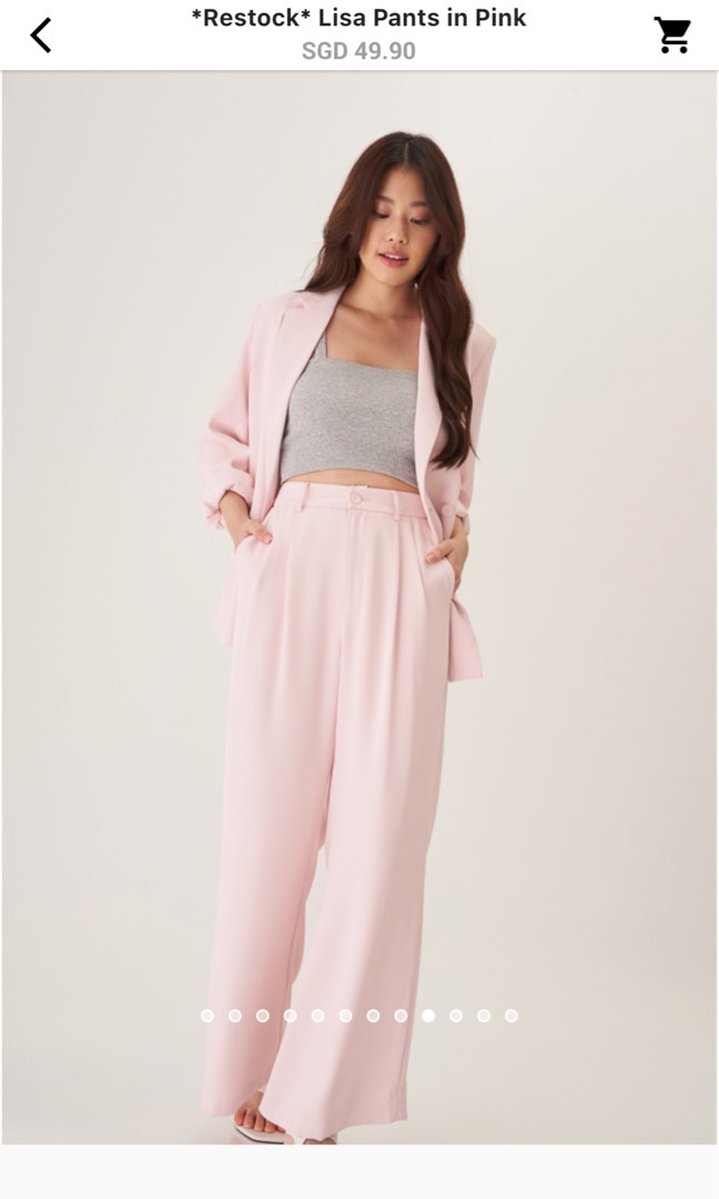 TCL lisa pants pink, Women's Fashion, Bottoms, Other Bottoms on Carousell