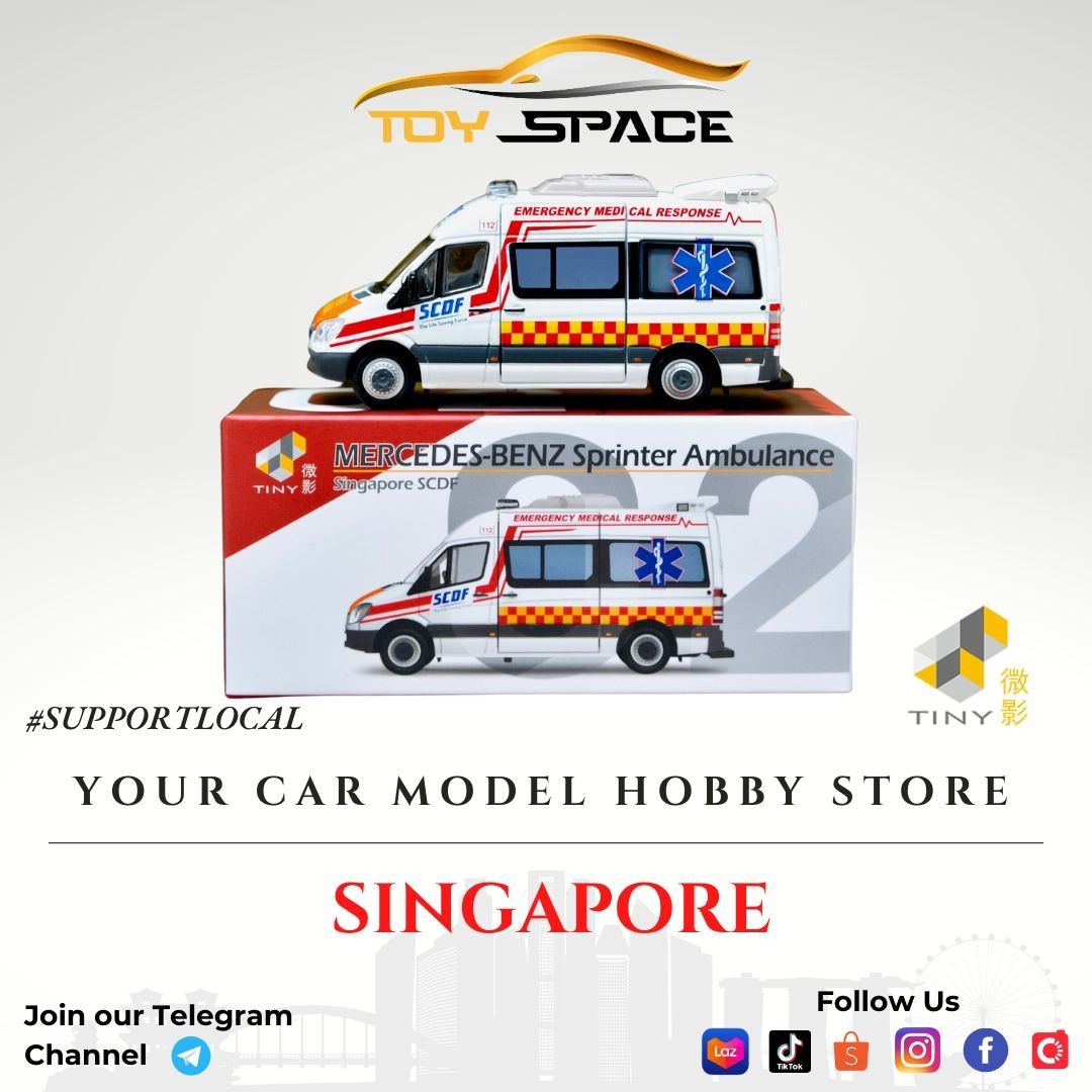 Tiny SG02 Diecast - Singapore Ambulance SCDF Mercedes Benz Sprinter Singapore Bus, Hobbies ...