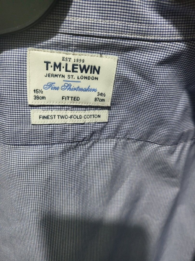 TM Lewin double cuff, Men's Fashion, Tops & Sets, Formal Shirts on ...