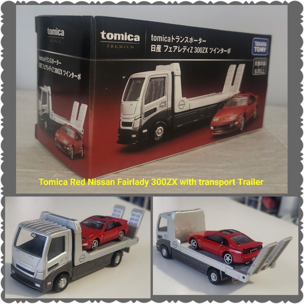 Tomica Red Nissan Fairlady 300ZX with transport Trailer, Hobbies & Toys ...