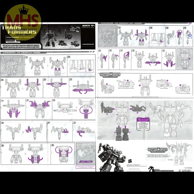 Transformers Power Core Combiners Steamhammer With Constructicons Action Figure 2 Pack Hobbies