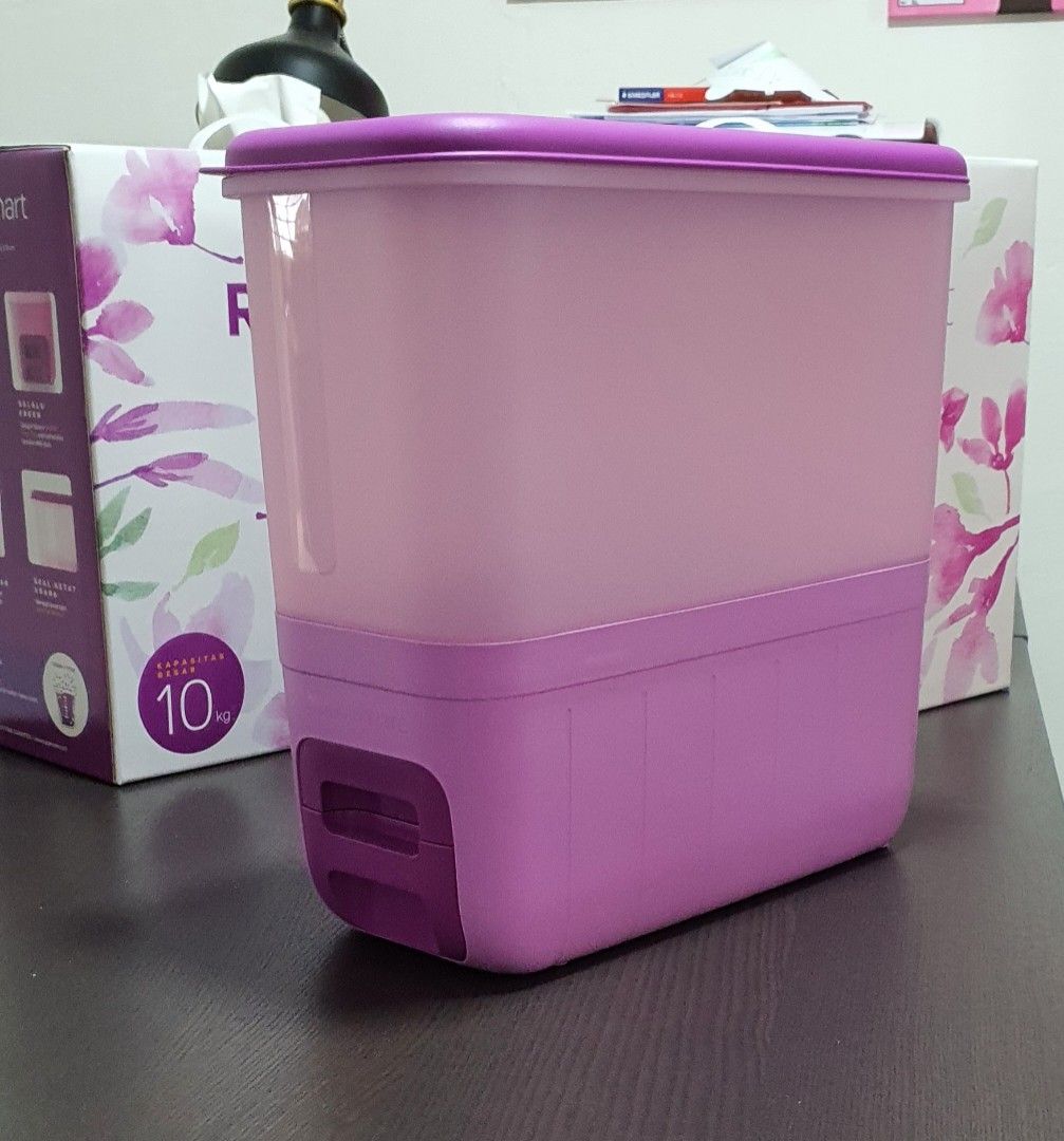 Tupperware Rice Dispenser 10kg, Furniture & Home Living, Kitchenware ...