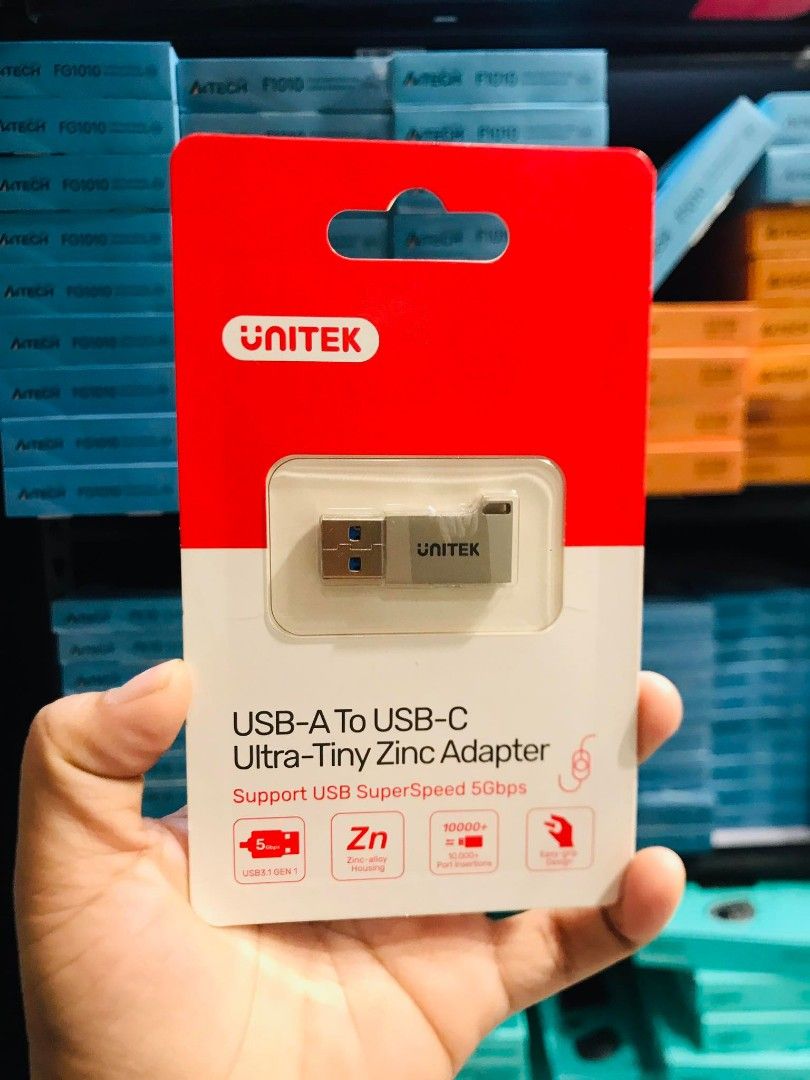 Unitek USB-A Male to USB-C Female Adapter Silver A1034NI on Carousell