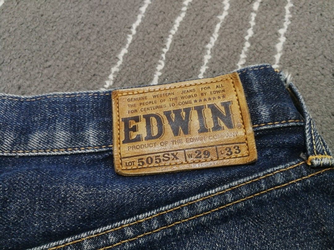Vintage EDWIN 505SX SELVEDGE W28, Men's Fashion, Bottoms, Jeans on ...