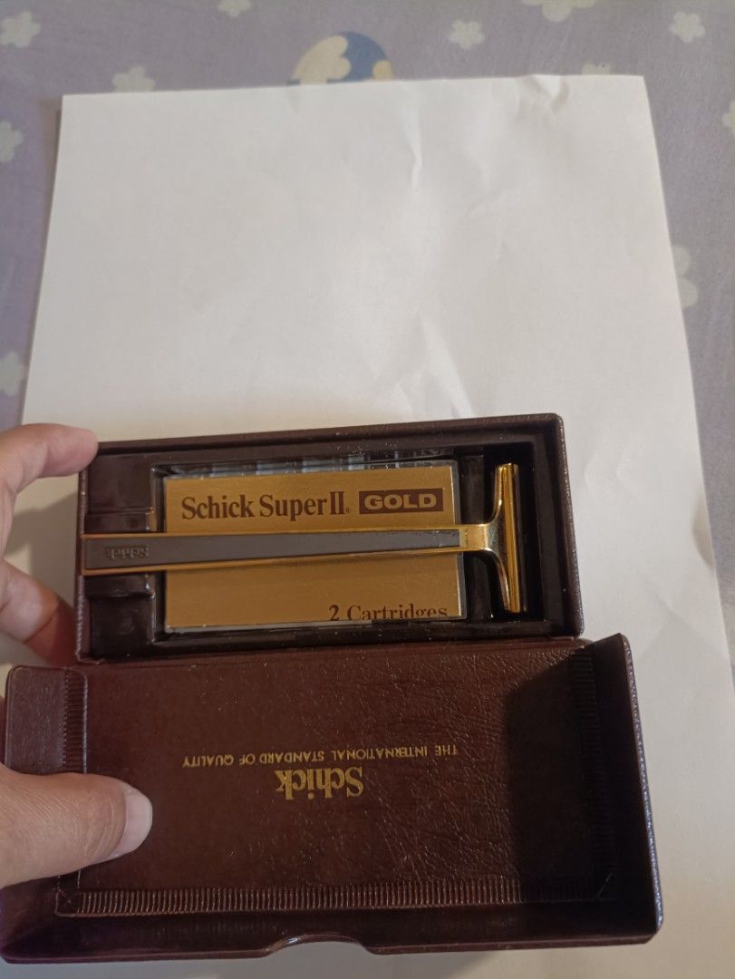 vintage/original schick super II gold razor plus 2 cartridge, Beauty ...