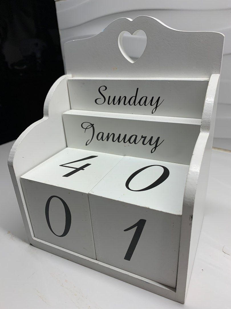 Wooden Date Blocks, Desk Calendar Wooden Calendar Blocks Desktop ...