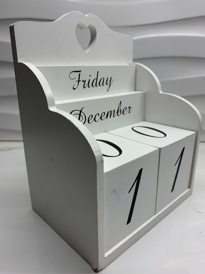 Wooden Date Blocks, Desk Calendar Wooden Calendar Blocks Desktop ...