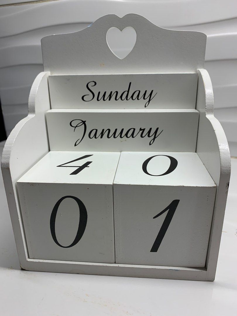 Wooden Date Blocks, Desk Calendar Wooden Calendar Blocks Desktop ...