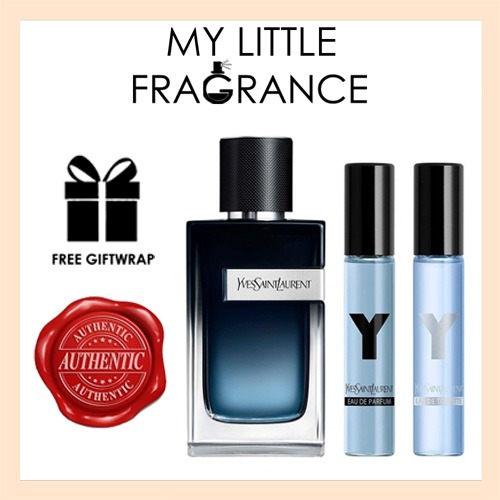 YSL Y EDP 3 Pcs Gift Set (100ml EDP + 10ml EDP + 10ml EDT) Yves Saint ...