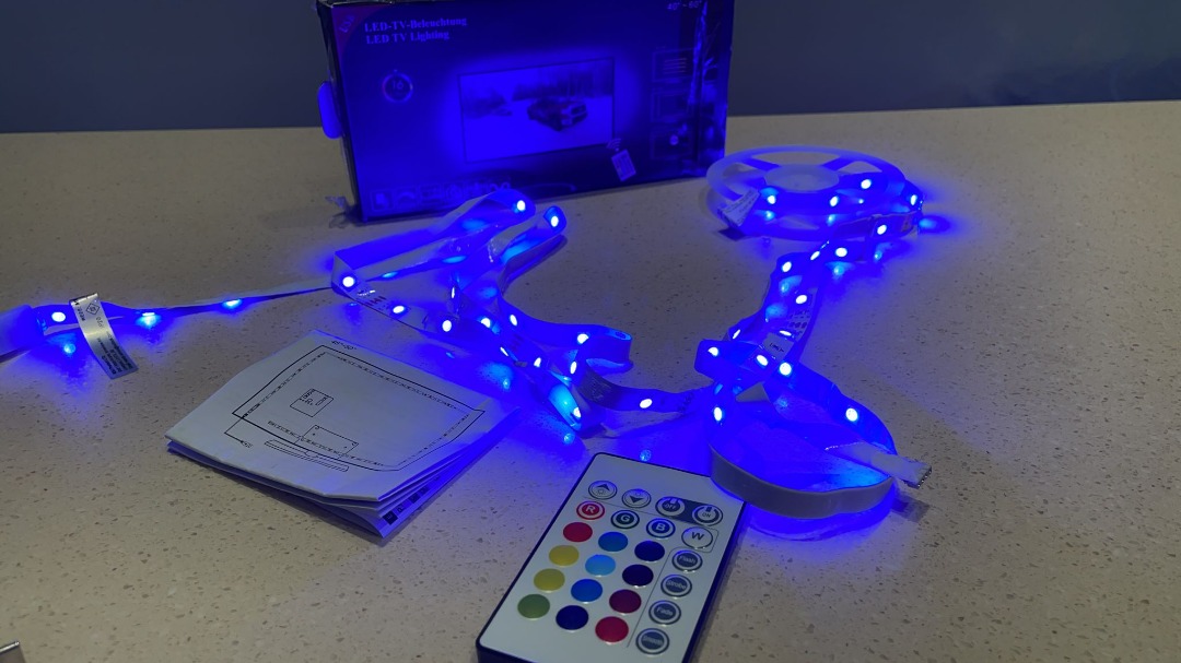 2242) 2M LED TV BACKLIGHT USB BIAS LIGHTING WITH 16 COLORS AND 4 ...