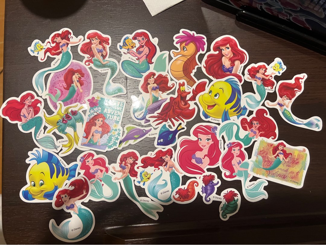 25pcs little mermaid ariel stickers, Hobbies & Toys, Stationary & Craft ...