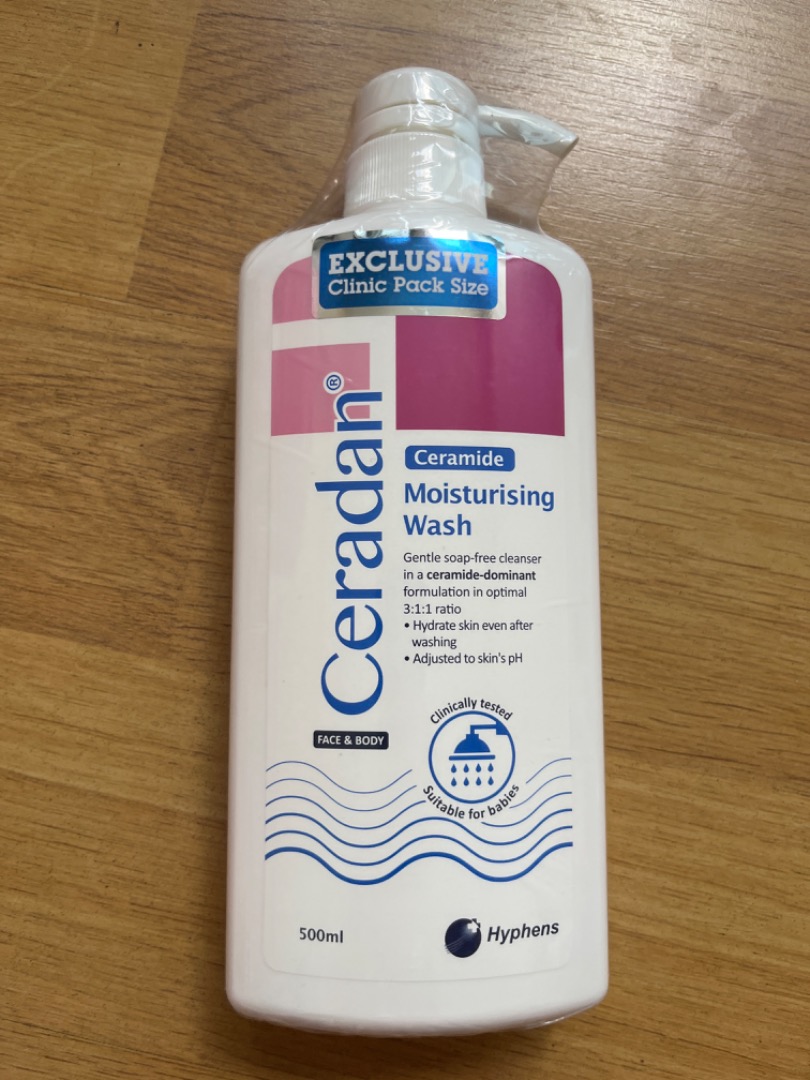 500ml clinic size Ceradan ceramide moisturising wash, Babies & Kids ...