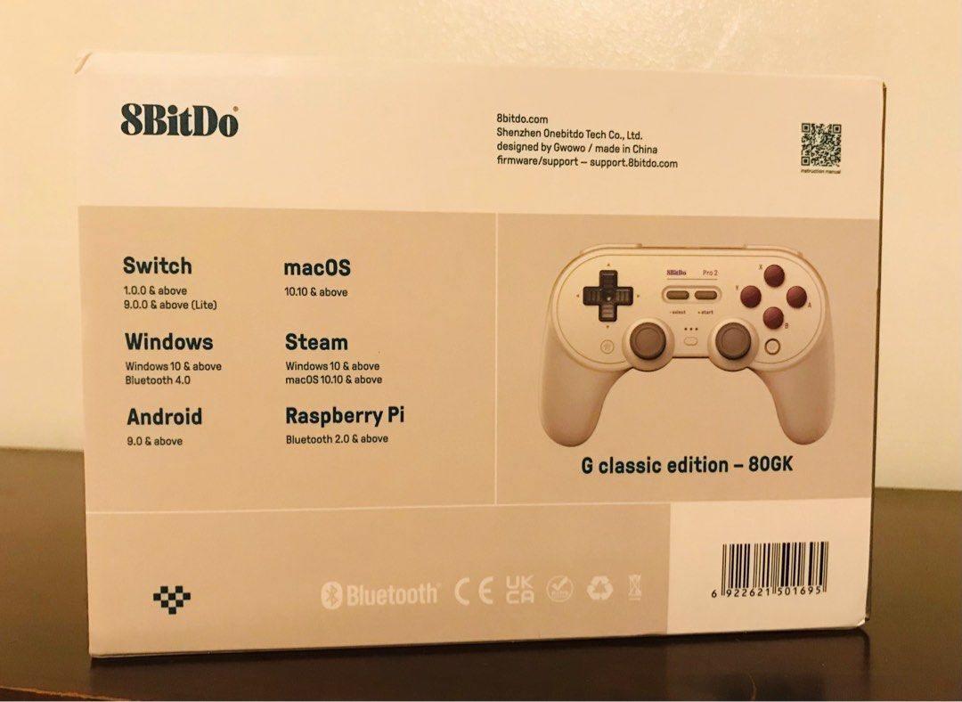 8bitdo Pro 2 Bluetooth Gamepad (G Classic Edition) for Switch/Windows ...