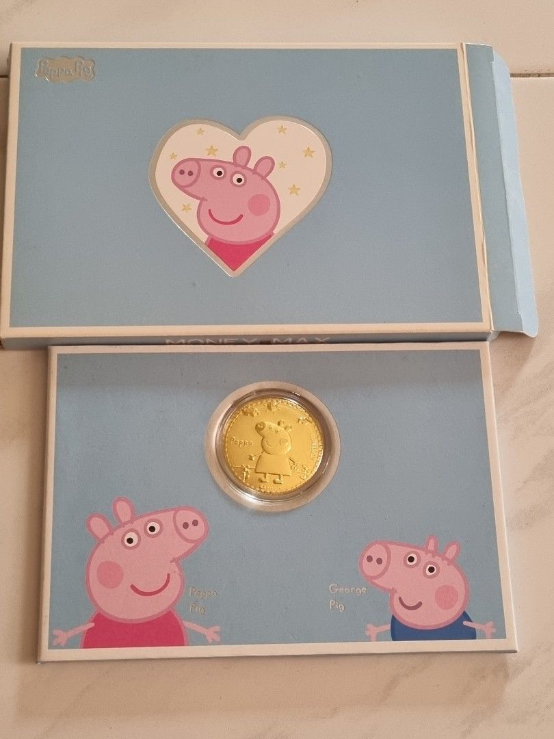 50% off! 999 Pure Gold Peppa Pig gold coin collectible, Hobbies & Toys, Memorabilia ...
