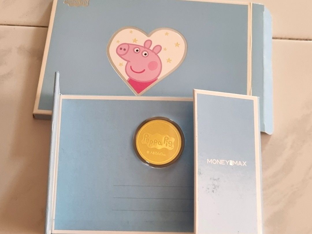 50% off! 999 Pure Gold Peppa Pig gold coin collectible, Hobbies & Toys ...