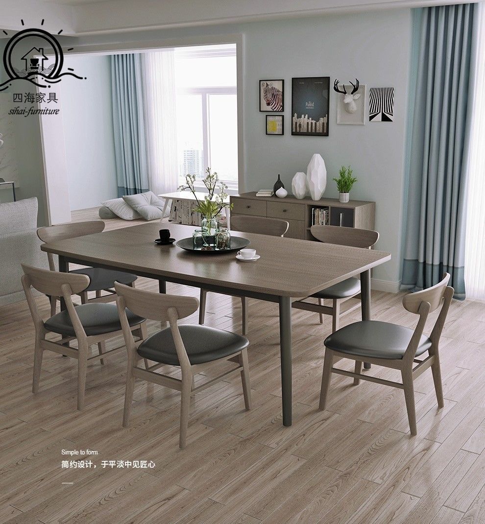 餐桌椅 長桌 餐枱 實木飯桌 Dining table and chairs Long table Solid wood, 傢俬＆家居, 傢俬 ...