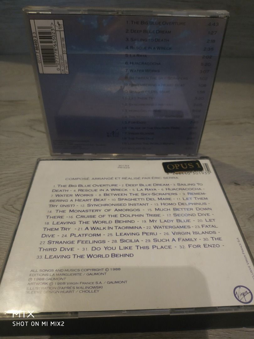 碧海藍天 the big blue 原聲 soundtrack 法版（2cd）&荷蘭版（1cd）, 興趣及遊戲, 音樂、樂器 & 配件, 音樂 ...